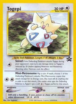 Pokemon - Togepi (Pokemon TCG Card) 1999-2002 Pokemon Wizards of the Coast - Exclusive Black Star Promos #30