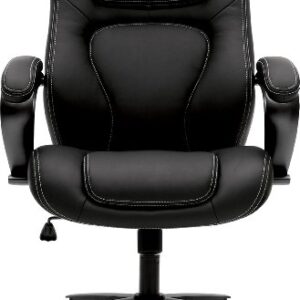 HON Managerial Office Chair- High-Back Computer Desk Chair with Loop Arms , Black (VL402)