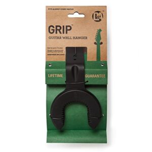 Grip: Professional Grade Guitar Wall Mount – Sturdy Metal Construction, Adjustable Hanger Hook for Electric Acoustic Bass Guitars - Easy Install Into Any Wall, Screws Included