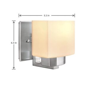 1-Light Brushed Nickel Wall Sconce Brushed Nickel