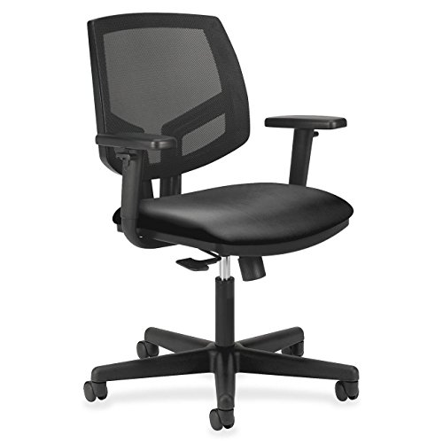 HON HON5711SB11T Volt Mesh Back Task Chair | Center-Tilt | Black SofThread Leather