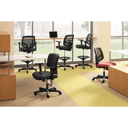 HON HON5711SB11T Volt Mesh Back Task Chair | Center-Tilt | Black SofThread Leather