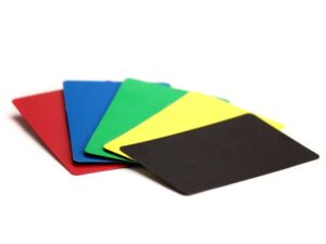 brybelly set of 5 plastic bridge size cut cards (assorted colors)