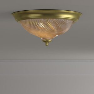 Polished Brass 2-Light Flushmount Polished Brass