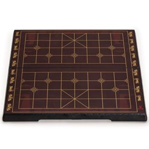 Yellow Mountain Imports Chinese Chess (Xiangqi) Magnetic Travel Board Game Set (12.8-Inch) with Jade-Colored Playing Pieces