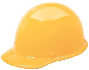 msa 482002 skullgard cap style safety hard hat with fas-trac iii ratchet suspension, welders lugs attached | non-slotted hat, phenolic resin, radiant heat loads up to 350f - standard size in tan