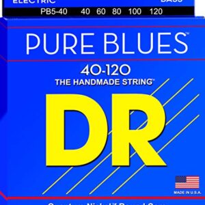 DR Strings PURE BLUES Bass Guitar Strings (PB5-40)