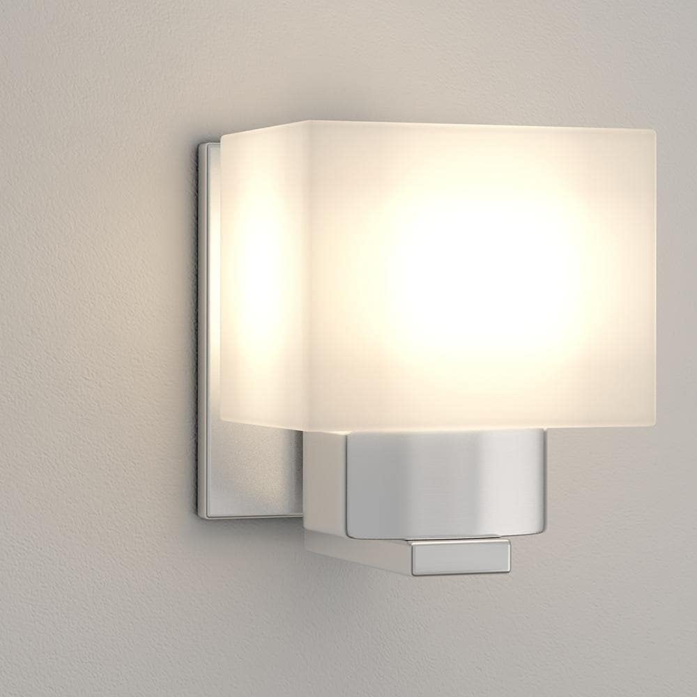 1-Light Brushed Nickel Wall Sconce Brushed Nickel