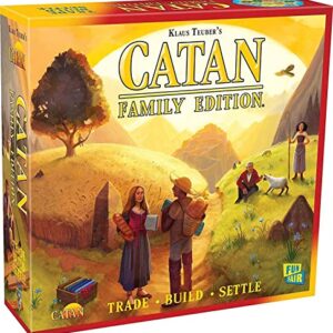 CATAN Family Edition Board Game - Embark on a Quest for Settlement! Strategy Game for Kids & Adults, Ages 10+, 3-4 Players, 60 Minute Playtime, Made by CATAN Studio