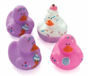 fun express 12 sweet treat cupcake ice cream rubber ducks