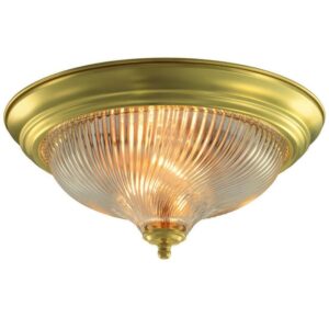 polished brass 2-light flushmount polished brass