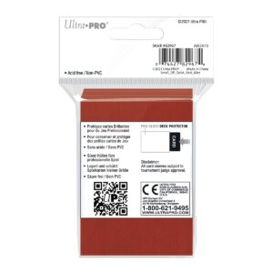 Ultra Pro Sleeves Small 60 D10 Card Game (Red)