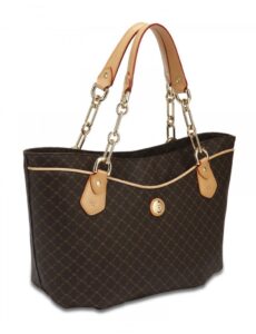 signature brown trendy traveler's tote by rioni designer handbags & luggage