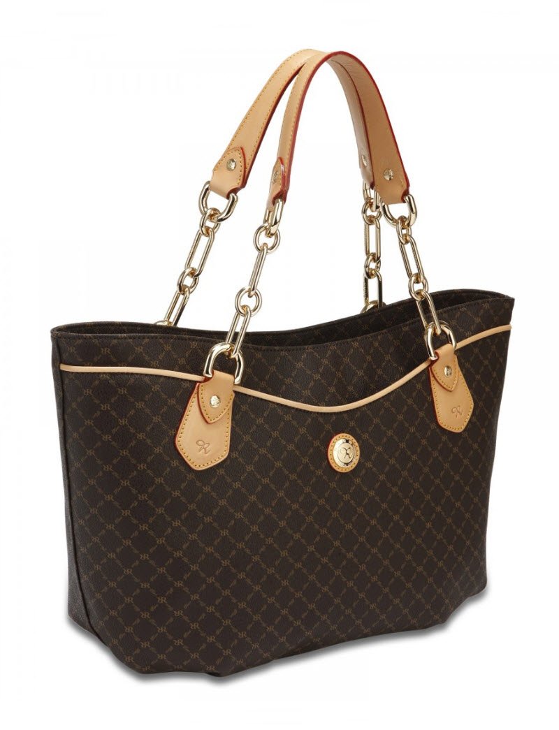 Signature Brown Trendy Traveler's Tote by Rioni Designer Handbags & Luggage