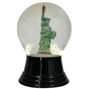 alexander taron importer pr4612 perzy snowglobe, medium statue of liberty-5" h w x 3" d, gray