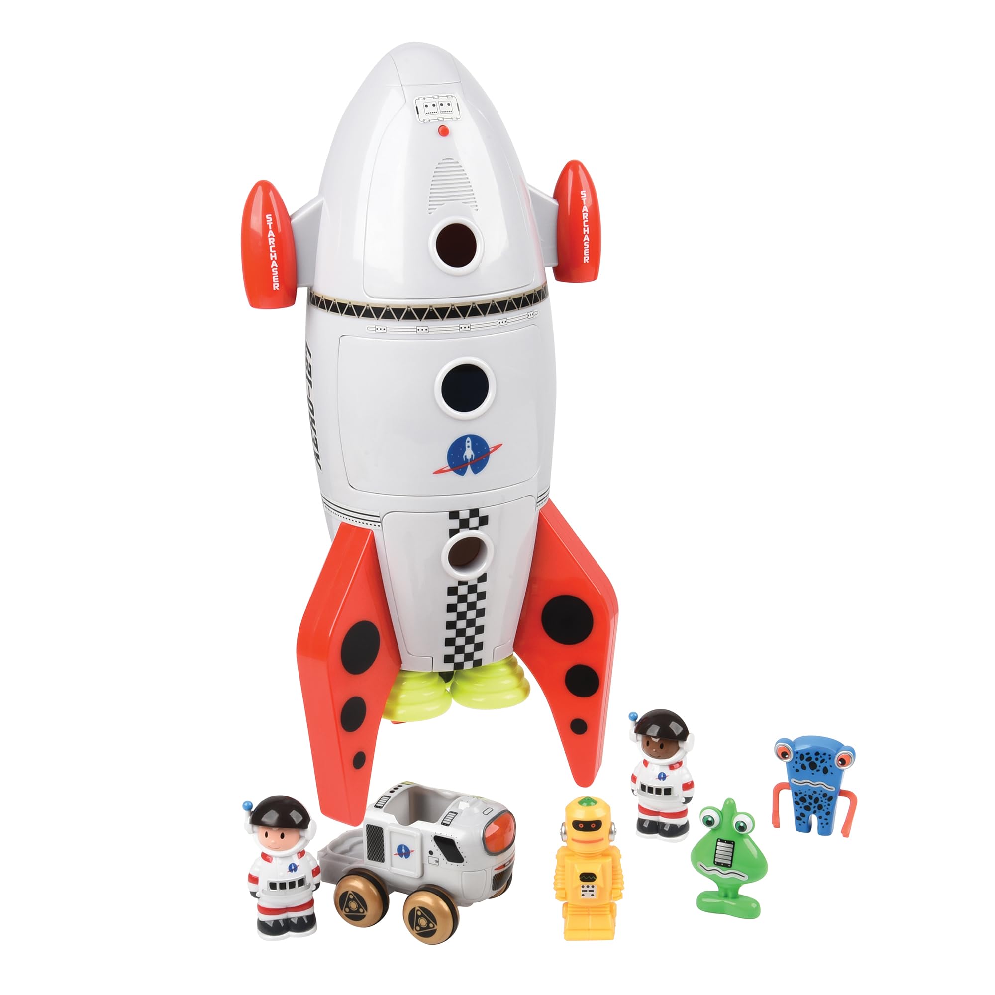 CP Toys Space Mission Rocket Ship Toy, Includes Astronaut Figurines, Aliens and Vehicle, Space Gifts, STEM Toddler Toys for Kids 3 Years and Older, 16.7"