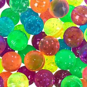 Rhode Island Novelty 27mm 1 Inch Glitter Bouncy Balls, 144 Balls