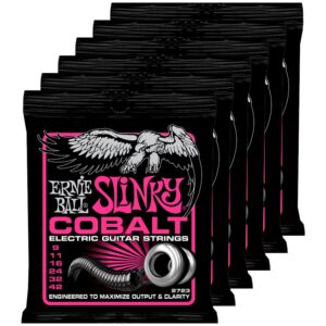 6 sets of ernie ball 2723 cobalt super slinky elecric guitar strings