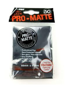 ultra pro 0598022 pro-matte (100 count) deck protector sleeves-magic the gathering, black, 2x50ct, 100 pack