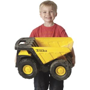 Tonka Toughest Mighty Dump Truck, Yellow, (L x W x H) 12.00 x 19.00 x 10.75 Inches