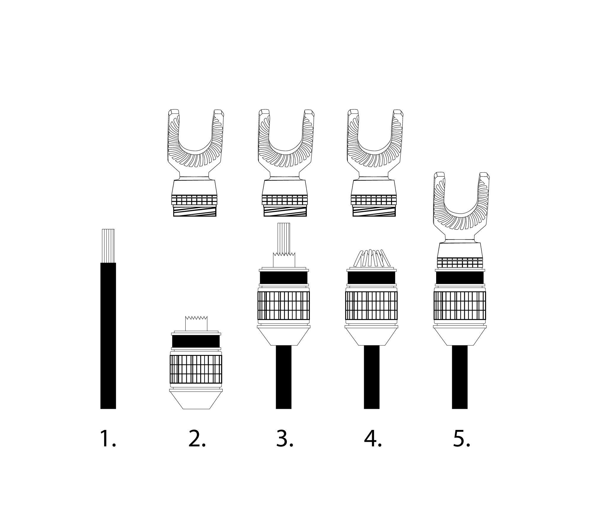 Sewell Deadbolt 45 Spade Plugs, 6 Pairs