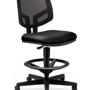 The HON Company SB11.T HON5715SB11T HON Volt Mesh Back Task Upholstered Adjustable Office Stool, Black (H5715)