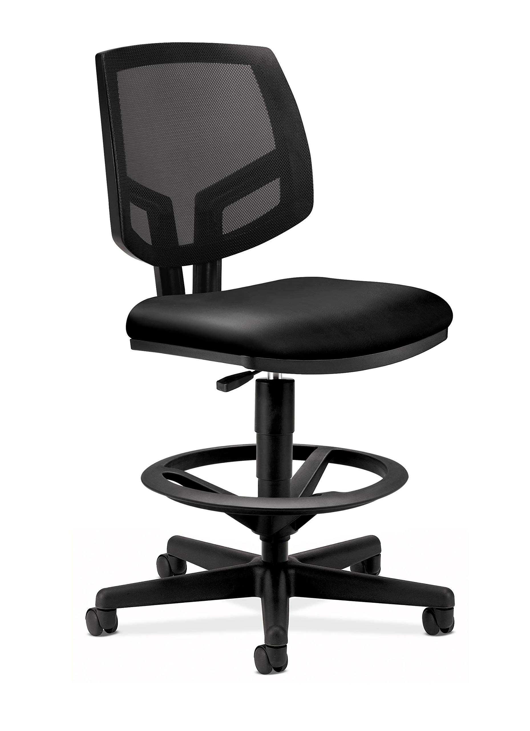 The HON Company SB11.T HON5715SB11T HON Volt Mesh Back Task Upholstered Adjustable Office Stool, Black (H5715)