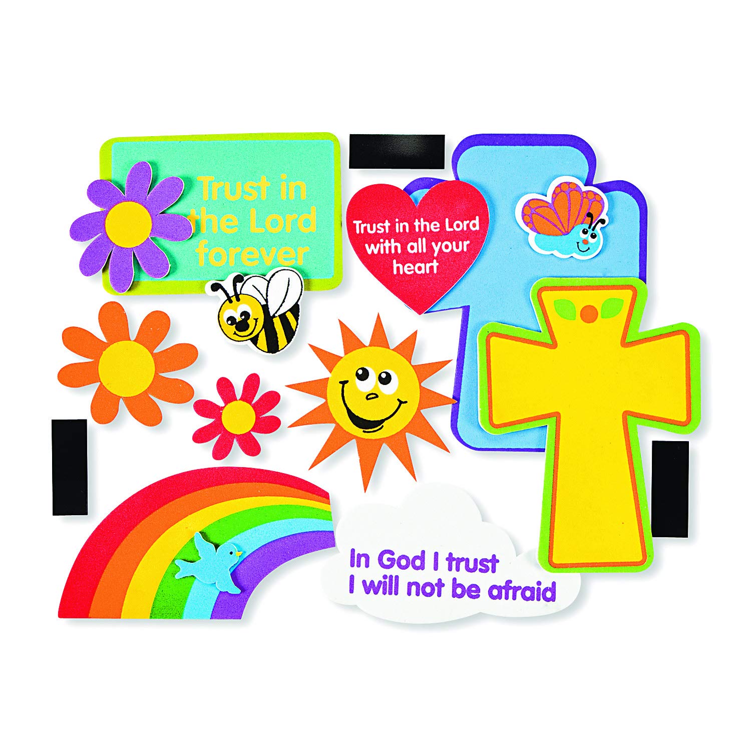 Trust In The Lord Magnet Craft Kits (1 dz)-Sunday School, Easter Craft Activities