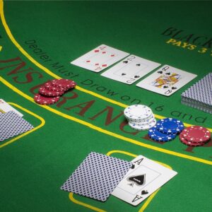 Brybelly Casino Night 2-in-1 Blackjack and Roulette Table Felt Only- Green Felt Double Sided Casino Tabletop Gaming Mat- 72" x 36" - Perfect for Casino Game Night