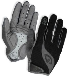 giro women's tessa lf gloves, black/char, medium