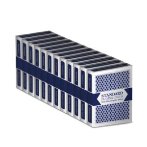 brybelly 12 blue decks standard playing cards (wide-size, regular index)