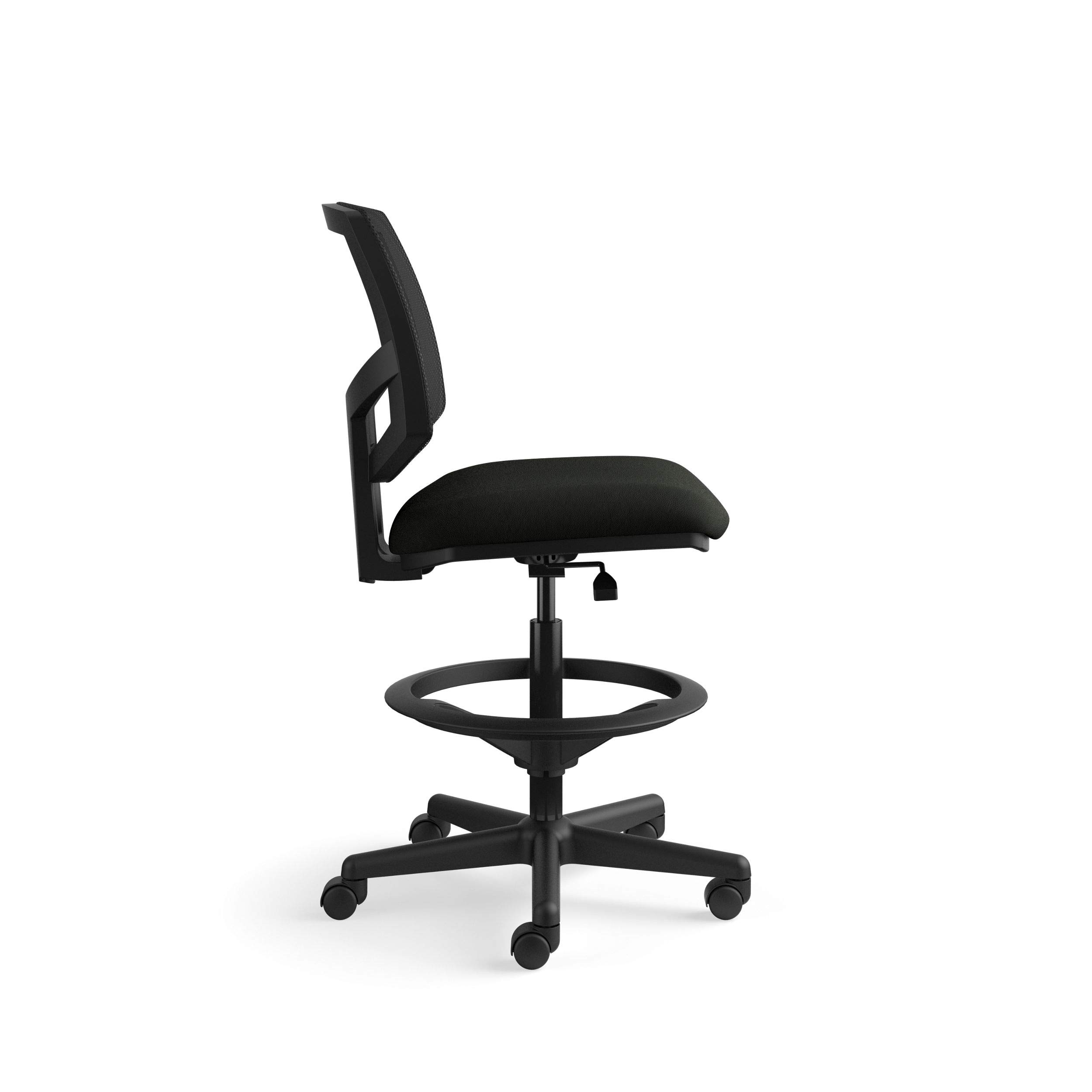 The HON Company SB11.T HON5715SB11T HON Volt Mesh Back Task Upholstered Adjustable Office Stool, Black (H5715)