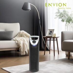 ENVION Therapure 120 Volt Medium to Large Room Air Filter HEPA Air Purifier with 3 Fan Speeds, LED Display, and 24 Hour Timer, Black