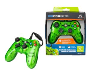 powera mini pro ex controller for xbox 360 - green (wired)