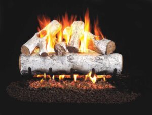 realfyre white birch vented gas logs (w-24), 24-inch