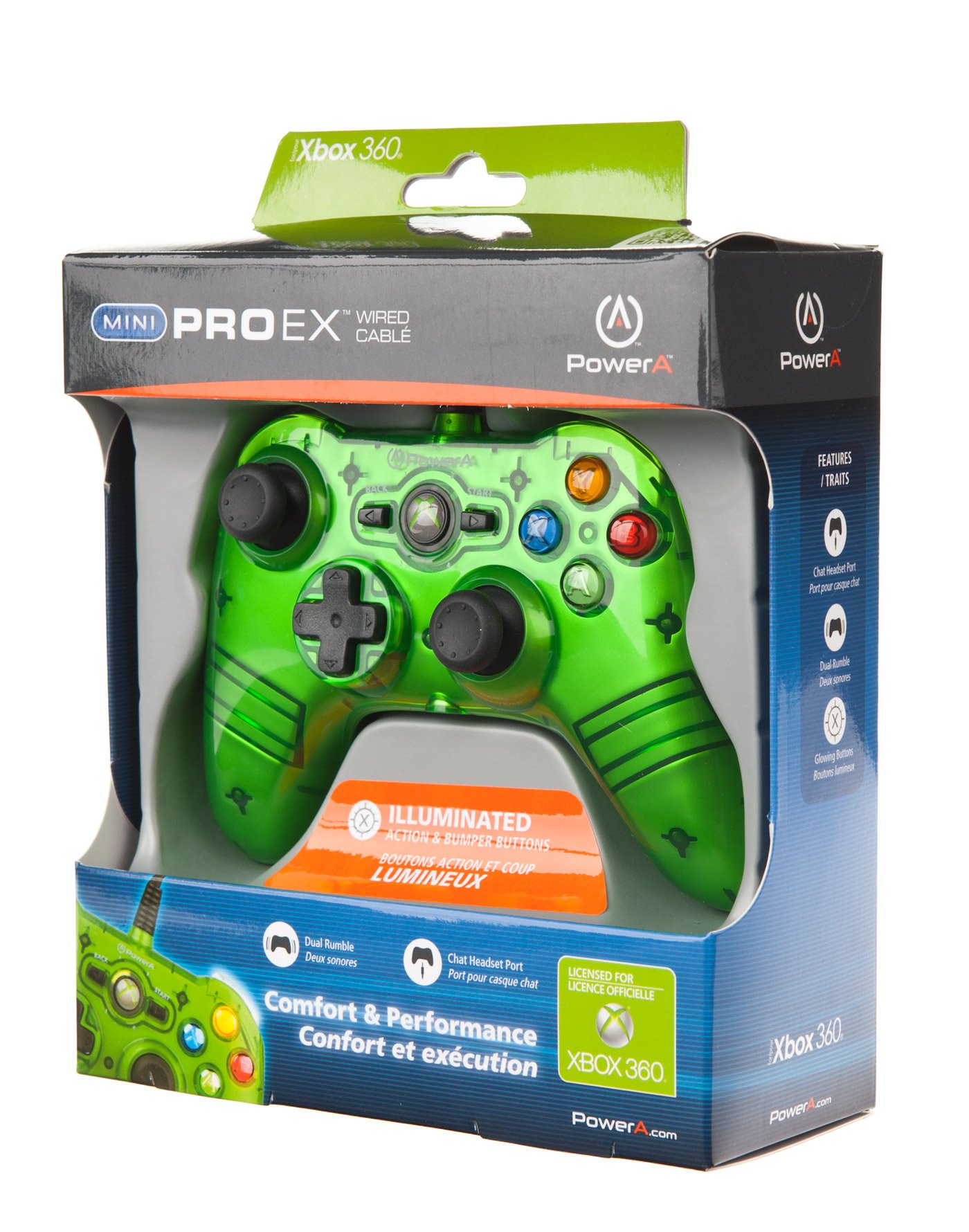 PowerA Mini Pro EX Controller for Xbox 360 - Green (Wired)