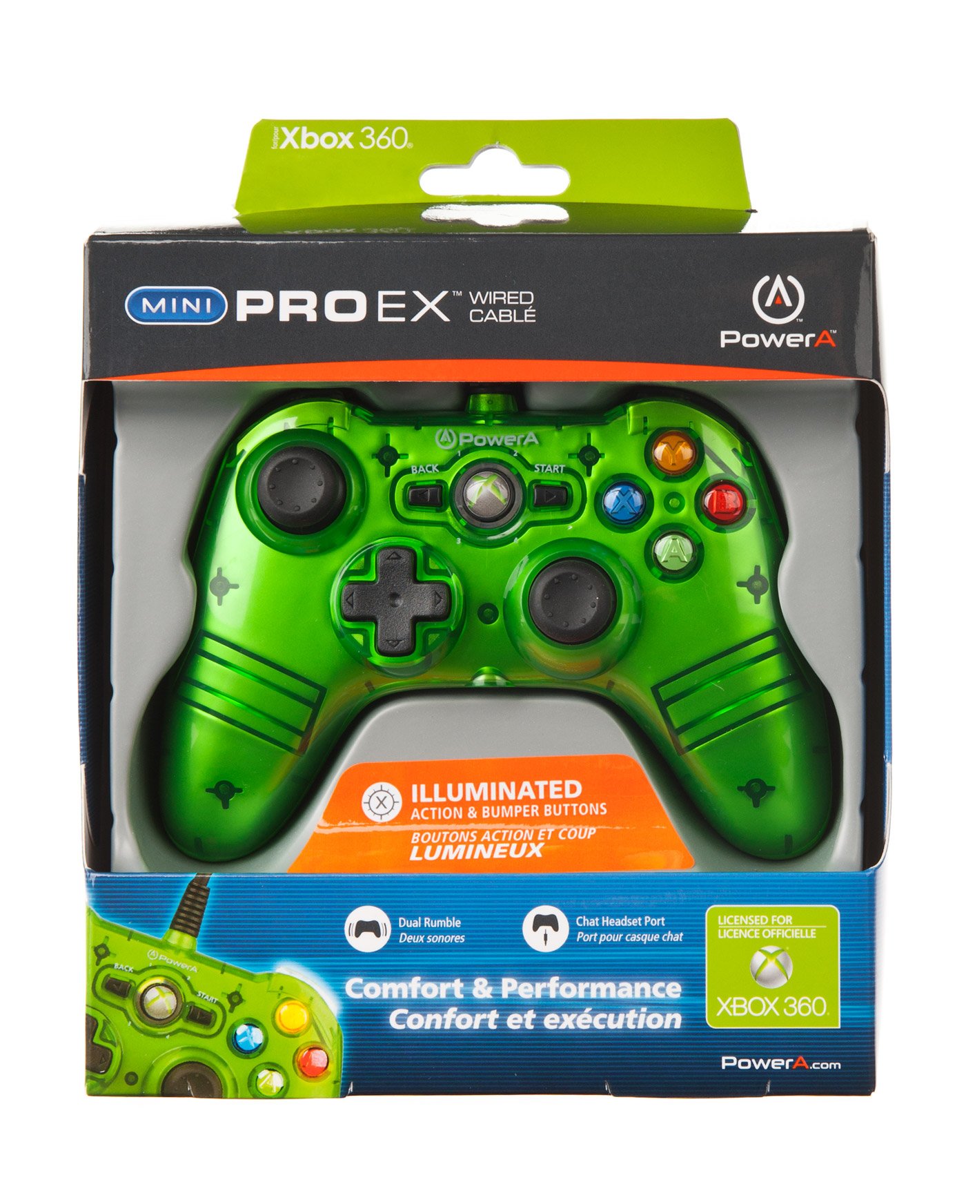 PowerA Mini Pro EX Controller for Xbox 360 - Green (Wired)