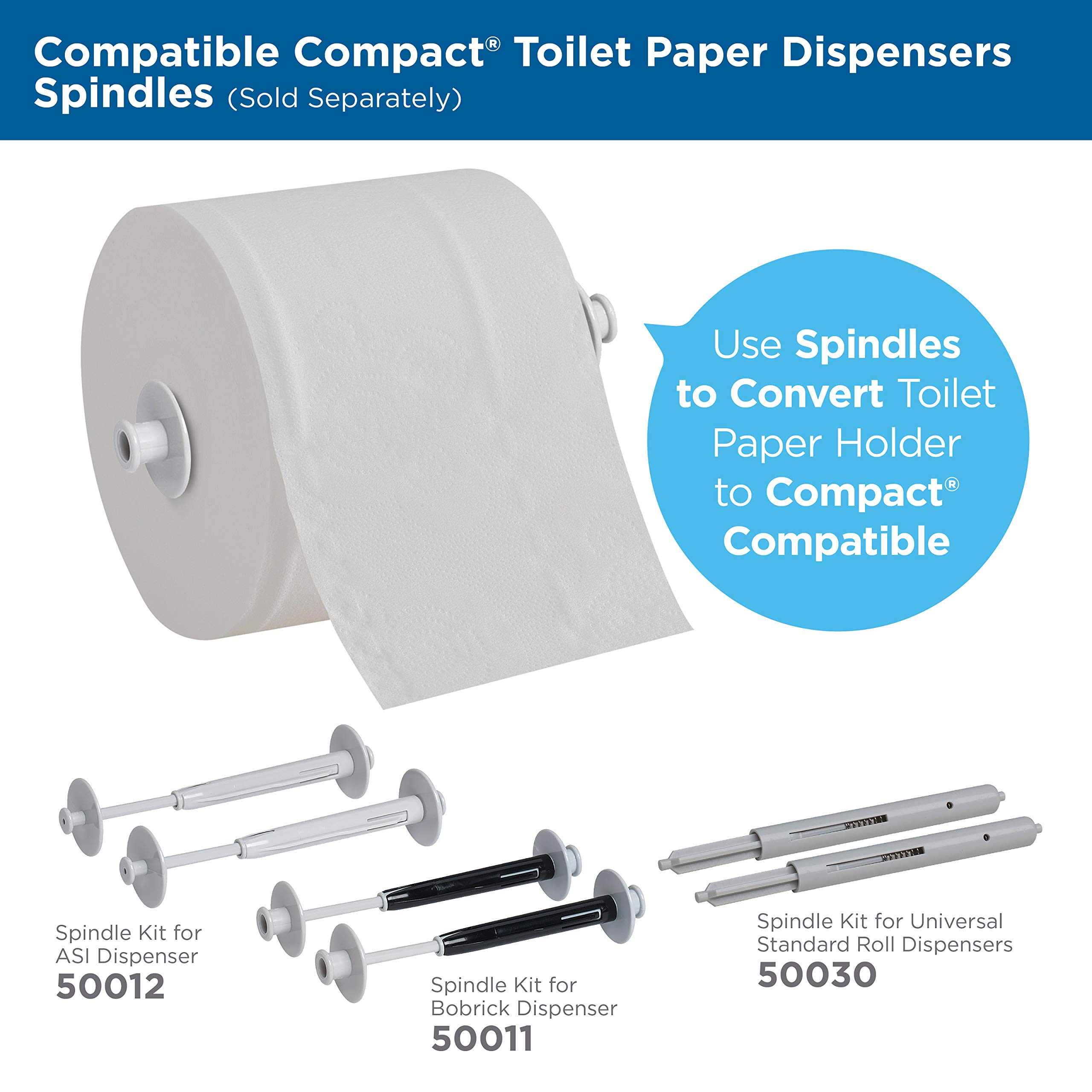 COMPACT® CORELESS 2-PLY RECYCLED TOILET PAPER BY GP PRO (GEORGIA-PACIFIC), 36 ROLLS PER PACKAGE