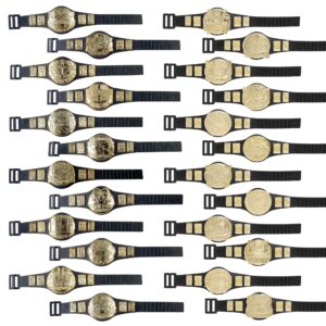 Complete Set of 24 Wrestling Figure Championship Belts for Wrestling Action Figures [Series 1 & 2]