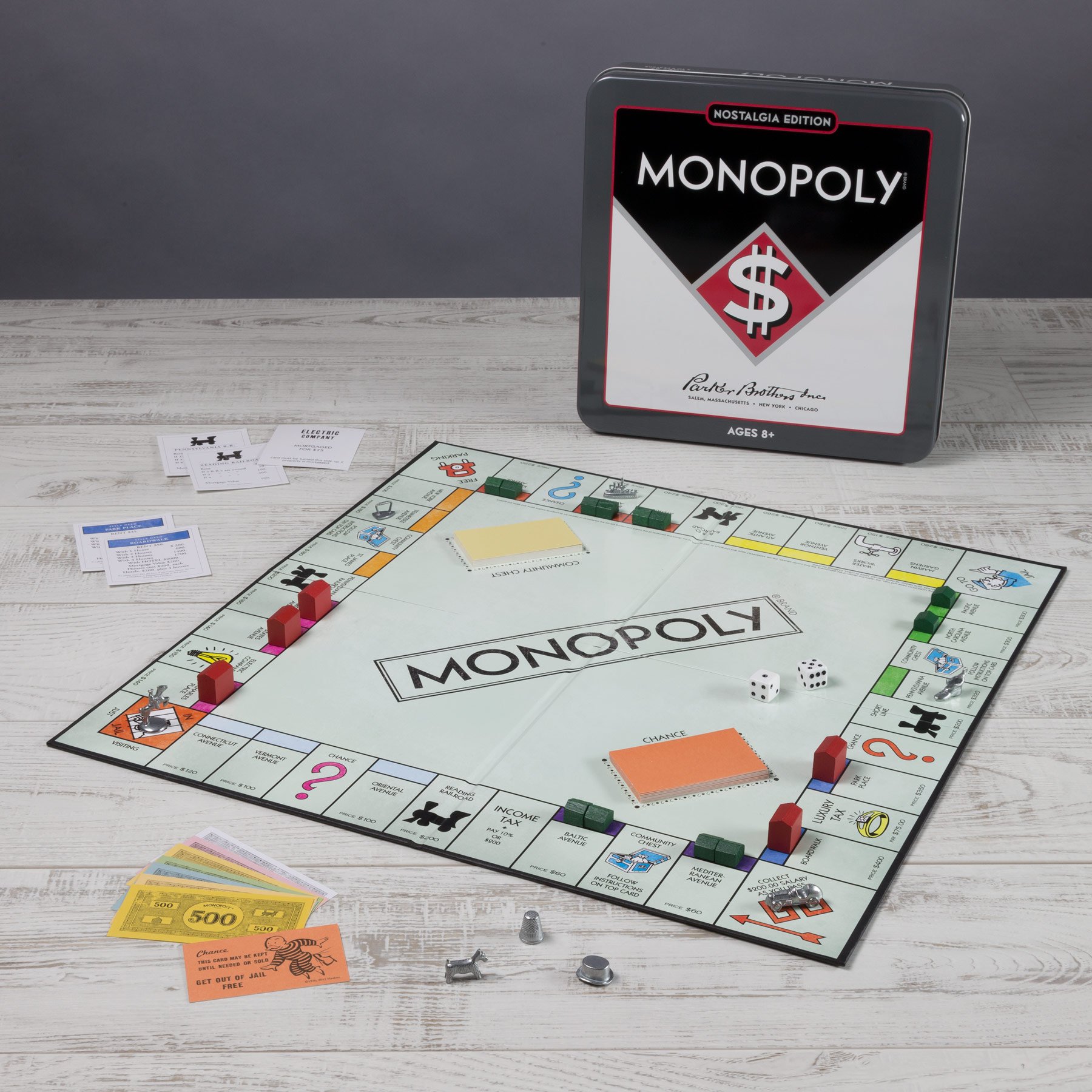 WS Game Company Monopoly Nostalgia Edition in Collectible Tin