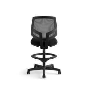 The HON Company SB11.T HON5715SB11T HON Volt Mesh Back Task Upholstered Adjustable Office Stool, Black (H5715)