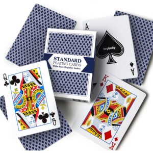 Brybelly 12 Blue Decks Standard Playing Cards (Wide-Size, Regular Index)