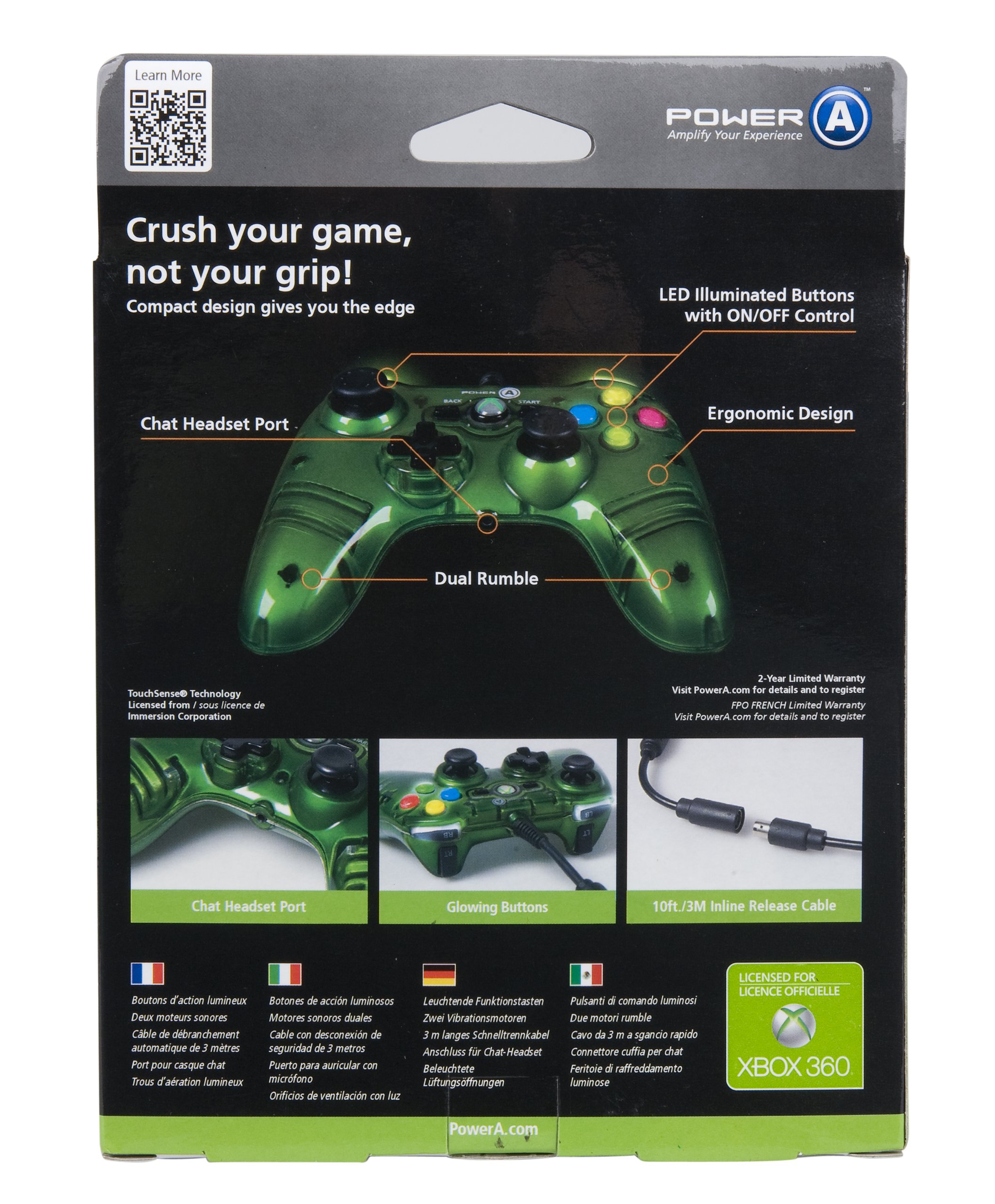 PowerA Mini Pro EX Controller for Xbox 360 - Green (Wired)