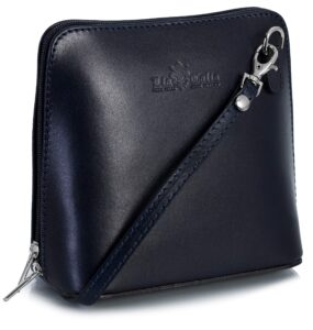 liatalia genuine vera pelle women cross body italian leather small mini shoulder bag handbag - abby [navy blue]