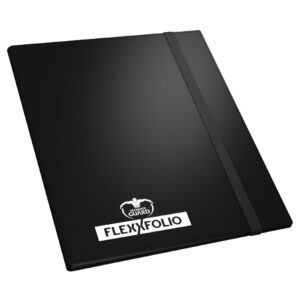 ultimate guard flexxfolio | trading card binder with 9 side-loading pockets per page | up to 360 cards | black, sturdy card collection album designed for double-sleeved tcg cards