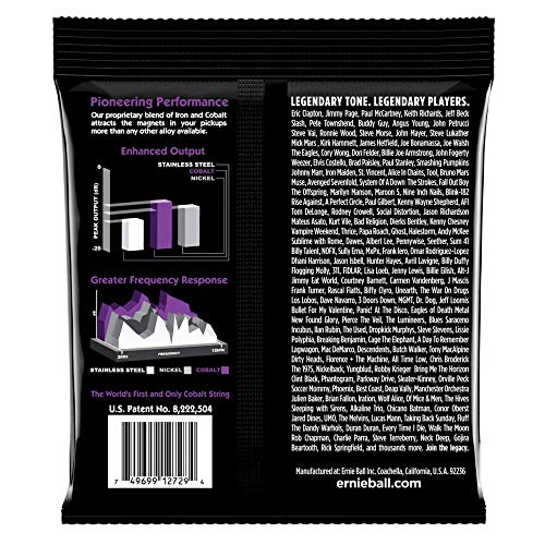 Ernie Ball 7-String Power Slinky Cobalt Electric Guitar Strings, 11-58 Gauge (P02729)