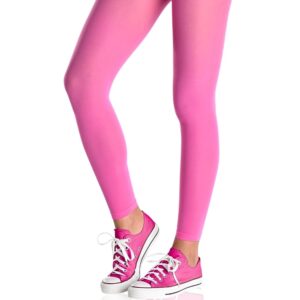 amscan perfect team spirit footless adult tights accessory, pink, one size party supplies