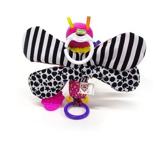 Lamaze Clip On Car Seat and Stroller Toy - Fifi the Firefly - Crinkle Car Seat Toys and Stroller Toys - Sensory Toys for Babies - Travel Toys for Car - Infant Toys Ages 0 Months and Up