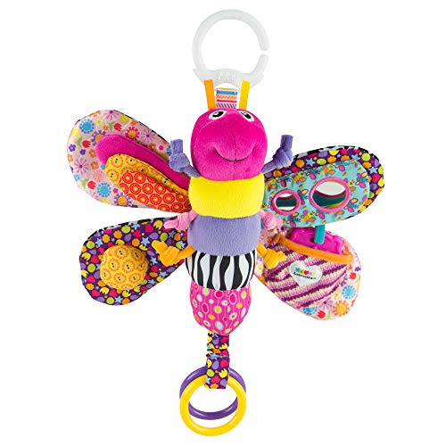 Lamaze Clip On Car Seat and Stroller Toy - Fifi the Firefly - Crinkle Car Seat Toys and Stroller Toys - Sensory Toys for Babies - Travel Toys for Car - Infant Toys Ages 0 Months and Up