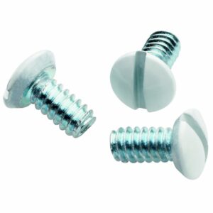 legrand pass & seymour 510wcc20 wall plate screws, oval head milled slot, 1/2" long, 6 x 32 thread, white (10 pack)